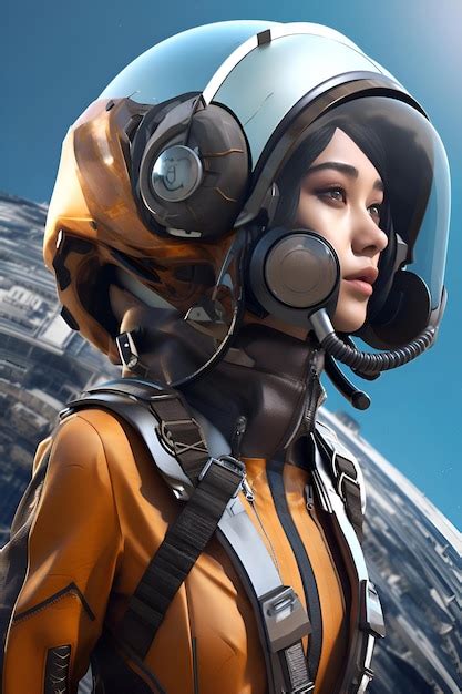 Premium Ai Image Woman Pilot Astronaut In A Spacesuit Generative Ai 3