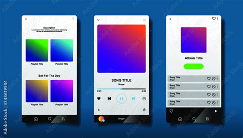 Vecteur Stock Social Media Network Inspired By Spotify Music Player