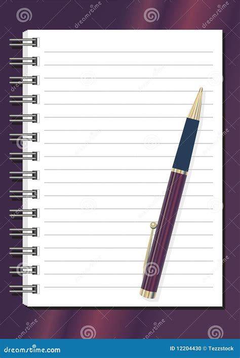 Notepad With Pen Stock Vector Illustration Of Message 12204430