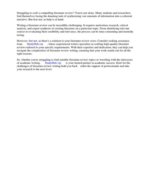 List Of Literature Review Topics Pdf Expert Literature Review