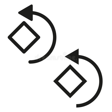 Rotating Diamond Icons Circular Arrows Dynamic Motion Vector Symbols