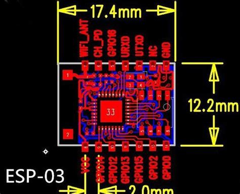 Esp8266 Esp 03 Módulo Transceptor Wifi Serial Electronilab