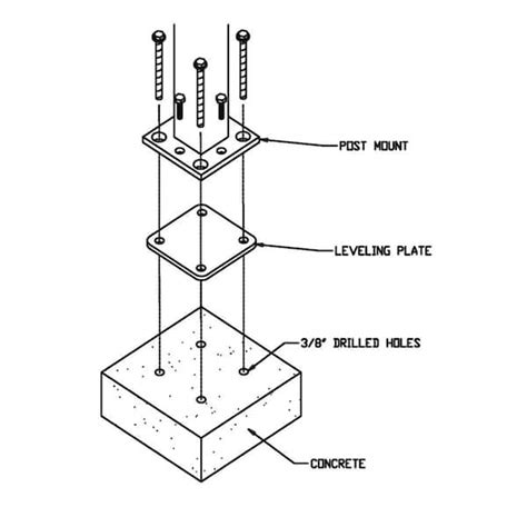 Floot Cement Railing Mounting Bracket