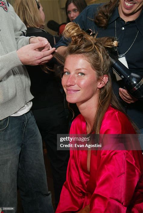 Model Gisele Bundchen Backstage Before The Victorias Secret Fashion