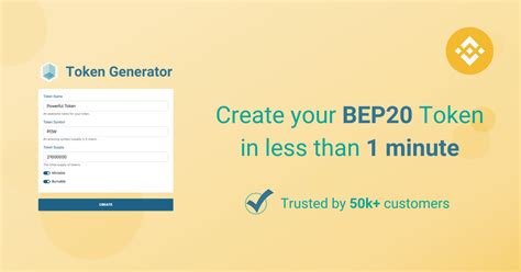 Create And Deploy Your Bep20 Token On Bnb Smart Chain Token Generator