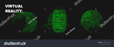 Set D Shapes Made Binary Code Stock Vector Royalty Free