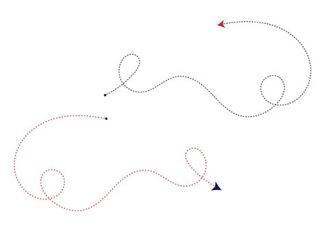 Premium Vector Dashed Line Arrow Route Path Vector