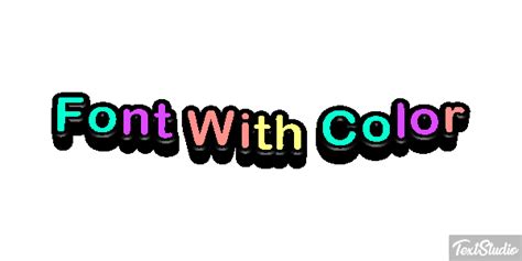 font with color font animated logo designs