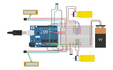 Circuit Design Line Following Circuit Tinkercad Circuit Design Line Following Circuit Tinkercad