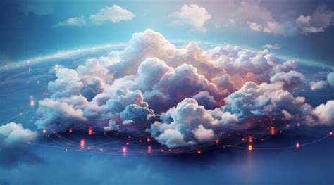 Premium Ai Image Abstract Cloud Computing Concept Cloud Connection