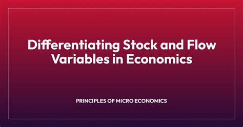 Differentiating Stock And Flow Variables In Economics • Bcom Institute