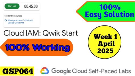 Cloud Iam Qwik Start Gsp064 Solution Qwiklab Qwiklabsarcade2025 Youtube