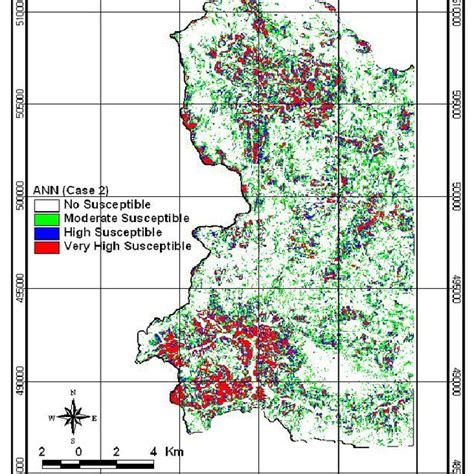 Landslide Susceptibility Map Using Case 2 Use Of Landslide Location As