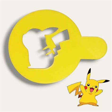 Stl File Pikachu Coffe Stencil Coffee Stencil By Picachu ☕ ・3d Printer Model To Download・cults