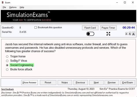 Sim Ex™ Practice Exams For Ccst Cybersecurity Download