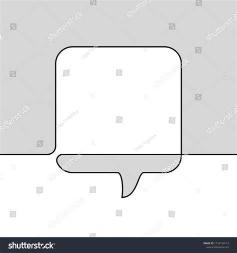 Continuous Line Drawing Square Speech Bubble Stock Vector Royalty Free 1159154113 Shutterstock