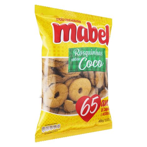 Biscoito Doce Rosquinha De Coco Mabel Pacote 400g