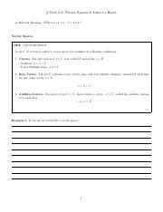 Understanding Vector Spaces and Bases: Key Definitions and | Course Hero
