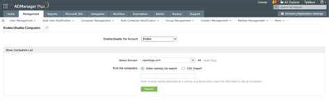 Active Directory Bulk Computer Management Enable Disable Computers