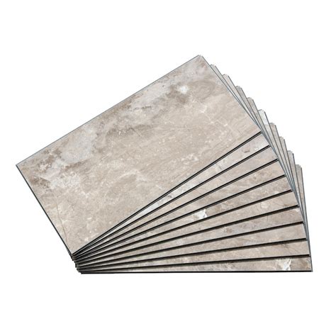 Palisade Venetian Marble 23 In X 11 In Matte Pvc Random Stone Look Interlocking Wall Tile 17 9