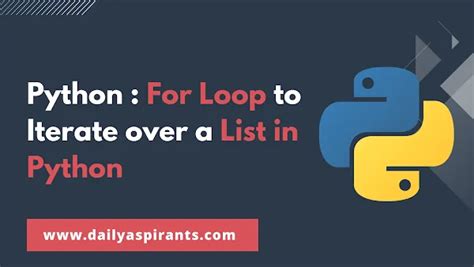 Python For Loop To Iterate Over A List In Python