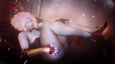 Rule 34 Awoken Black Nails Blue Body Blue Skin Bungie Bunny Costume