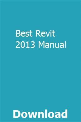 Best Revit 2013 Manual Artofit