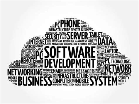 Cloud Software Word Cloud Collage Technology Business Concept