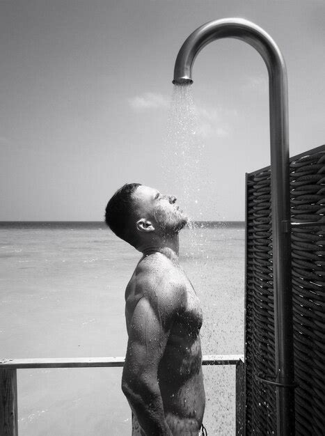 Man Taking Shower Silhouette Pictures Freepik