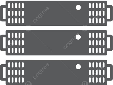 bw icons server rack center element security vector center element