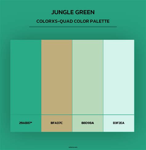 Jungle Green Color Palettes