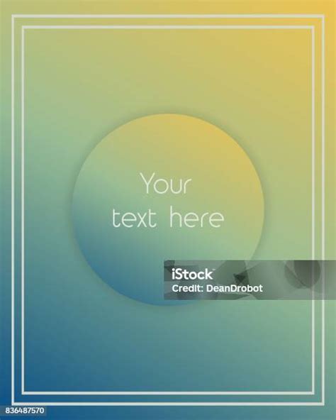 사각형 프레임 및 텍스트에 대 한 장소 간단한 파란색과 녹색 그라데이션 배너 템플릿 배경 벡터 일러스트 레이 션 0명에 대한 스톡 벡터 아트 및 기타 이미지 Istock