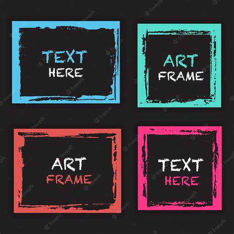 그런 지 프레임 템플릿 컬렉션 무료 벡터