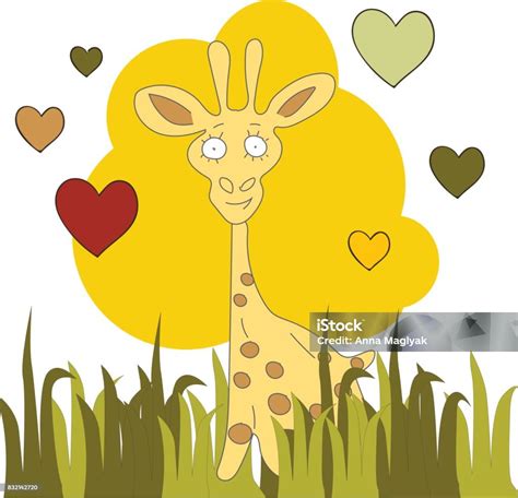 귀여운 손 그려진된 카드 기린 별 행성은 하 혜성 외계인의 우주선 운 석 하트 물방울 무늬와 함께 엽서 요소를 추상화합니다 Launch Party에 대한 스톡 벡터 아트 및