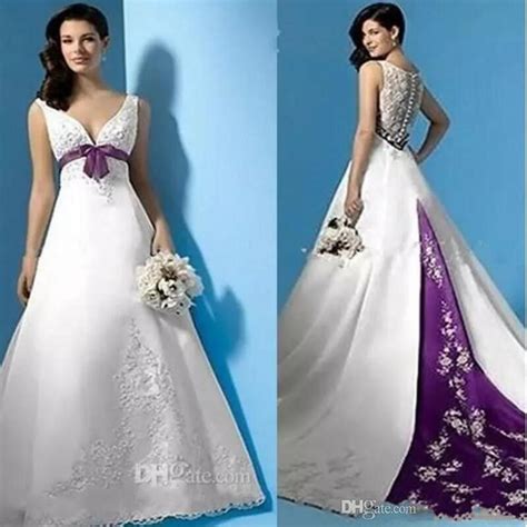 Plus Size Wedding Dresses Purple And White Plus Size Wedding Dress
