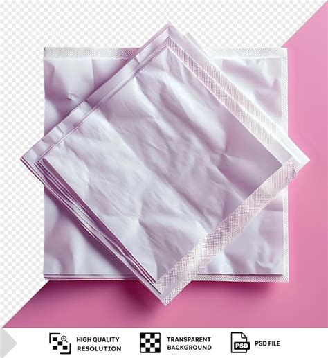 Potrait Napkins On A Pink Background Premium Ai Generated Image