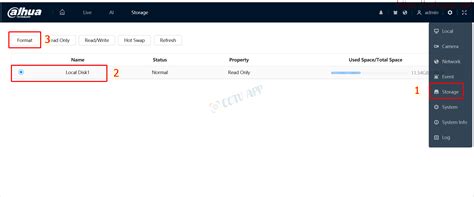 Format MicroSD Card On Dahua Camera Web Interface V5 0 Application System