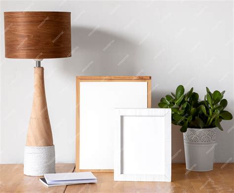 Free Photo Assortment With Different Empty Frames Indoors