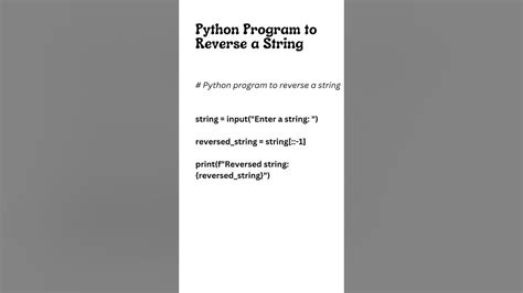 python program to reverse a string interview pythonbasics pythonprogramming youtube