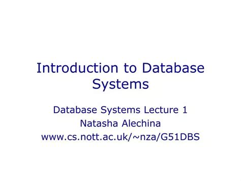 PPT Introduction To Database Systems PowerPoint Presentation Free Download ID 239754
