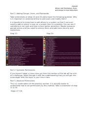 Infosec Lab Permission Docx CSIA105 Infosec Lab Permissions Users And Groups In Linux