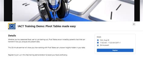 We Have A Free Seminar Happening On Monday 26th August If You Are