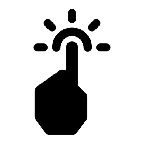 Premium Vector Click Icon Hand Clicking Button Icon