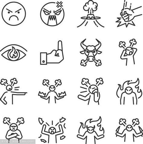 愤怒的表情简笔画图片（最新14张） 简笔画图片大全