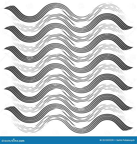 Striped Waves Seamless Pattern Background Modern Trendy Abstract Pop Ornament Minimalistic