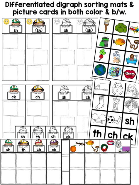 Ending Digraphs Sh Th Ch Ck Activities Sorting Mazes Digraph Hunts Made By Teachers