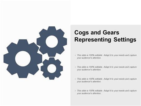 Cogs And Gears Representing Settings Templates PowerPoint Presentation Slides Template PPT
