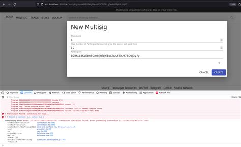 Unable To Initialize Multisig · Issue 4 · Project Serummultisig Ui