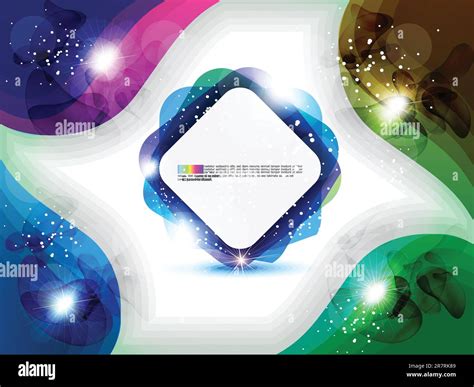 Abstract Colorful Rectangular Background With Sparkle Vector