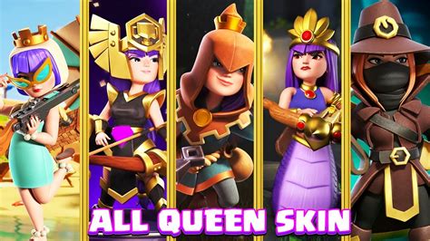 All Archer Queen Skins Animation 👑 Clash Of Clans Animation Youtube